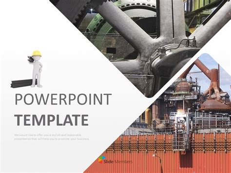 Free Ppt Template Steel Factory
