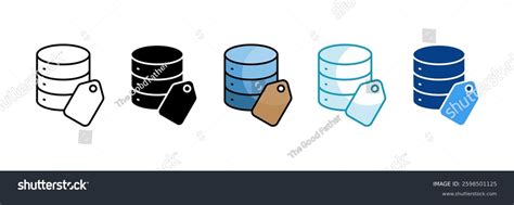 Data Labeling Icon Set Multiple Style Stock Vector Royalty Free 2598501125 Shutterstock