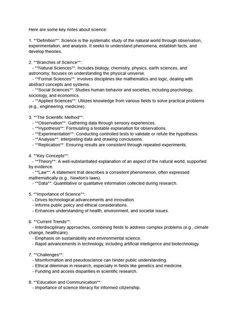 Notes In Science Pdf