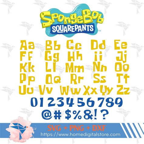 Spongebob Font Svg Png Dxf
