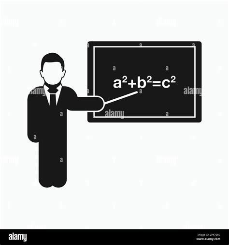 Teacher Icon Flat Style Vector Eps Stock Vector Image And Art Alamy
