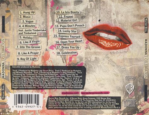 Celebration Madonna Hit Compilation Album Mad Eyes