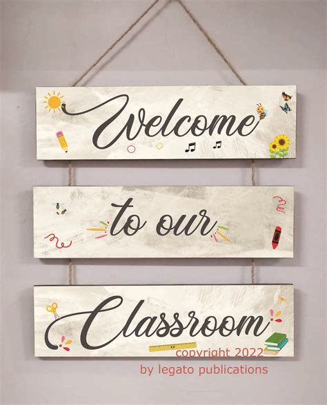 Welcome To Our Classroom Hanging Wall Decor School Decor Rustic Vintage
