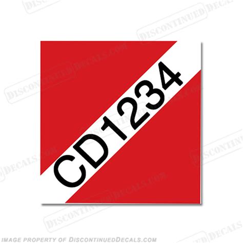 Commercial Dive Flag Decal 24