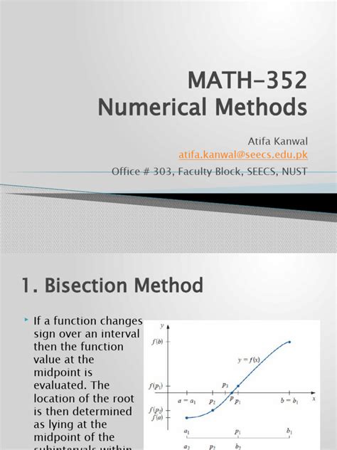 Lec 5 Bisection Method Pdf Algorithms And Data Structures Elementary Mathematics
