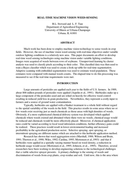 pdf real time machine vision weed sensing