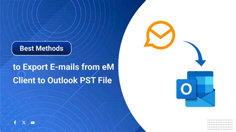 Best Methods To Export Em Client Emails To Outlook Pst File