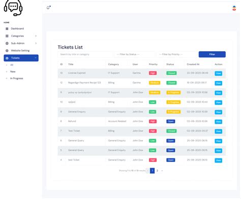 Support Ticket System Using Laravel And Mysql Support Ticket Managment System In Laravel