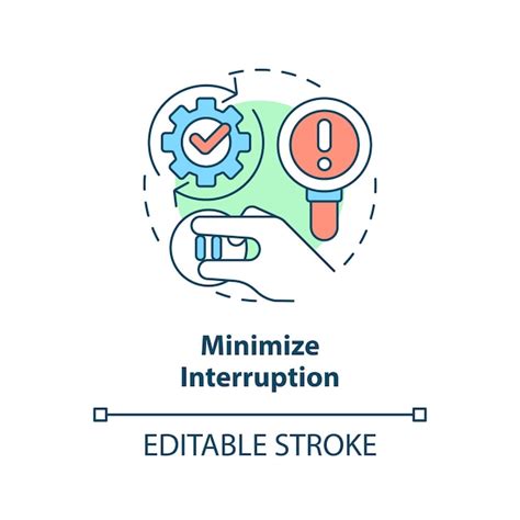 Premium Vector Minimize Interruption Concept Icon