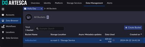 Delete A Bucket — Artesca 305 Documentation