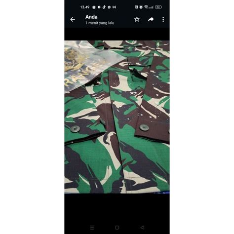 Jual Baju Pdl Loreng Tni Ad Sritex Nano Shopee Indonesia
