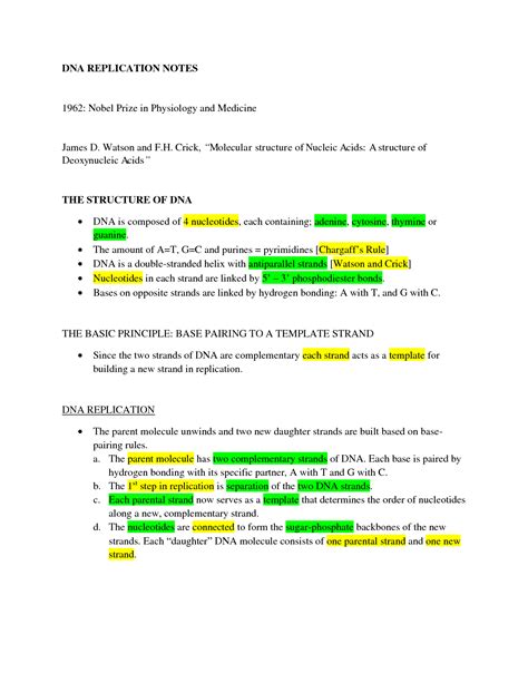 SOLUTION Dna Replication Notes Studypool