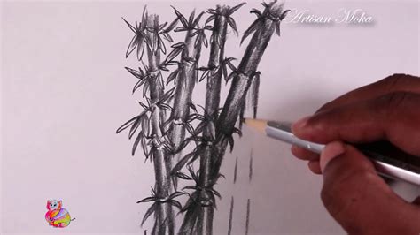 Art207 How To Draw Bamboo Step By Step Easy Bamboo Drawing