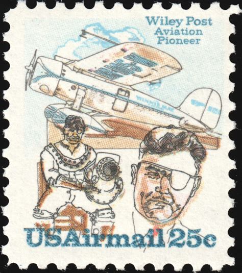 Back Of Book Us Stamps Scott C96a 25c Wiley Post
