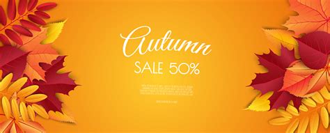 가을 판매 배경 레이아웃은 쇼핑 판매를위한 잎으로 장식합니다 프레임 전단지 또는 웹 배너입니다 벡터 그림 템플릿입니다 가을 단풍에 대한 스톡 벡터 아트 및 기타 이미지