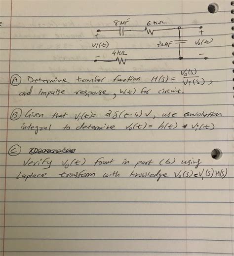 Solved Determine Transfer Function Hs V0svi S
