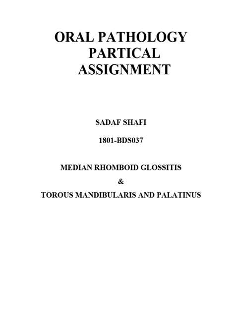 Median Rhomboid Glossitis Pdf Tongue Sensory Organs