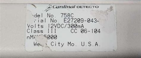 Cardinal Detecto 758c Scale Indicator Control Panel 500 Lb Capacity Ebay