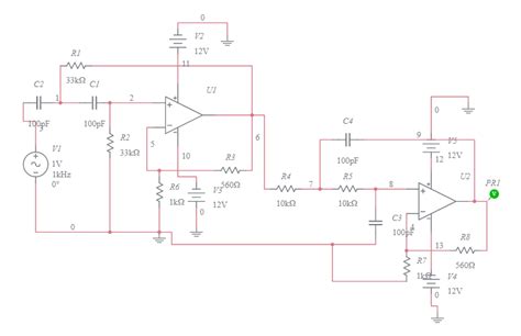 band pass filter multisim live