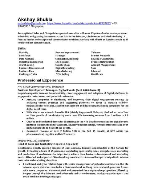 Akshay Shukla Cv Lat 1644811428184 2 Pdf Pdf Sales Marketing