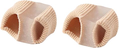 2 Pieces Toe Separators Gel With 2 Loops Soft Fabric Coated With Gel S