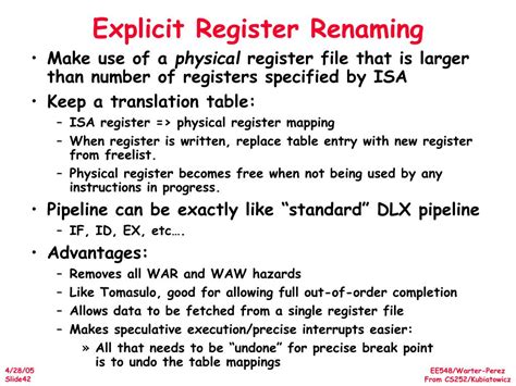 Ppt Register Renaming Through Tomasulos Algorithm And Remap Tables Powerpoint Presentation