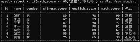 Mysql控制流函数 Csdn博客