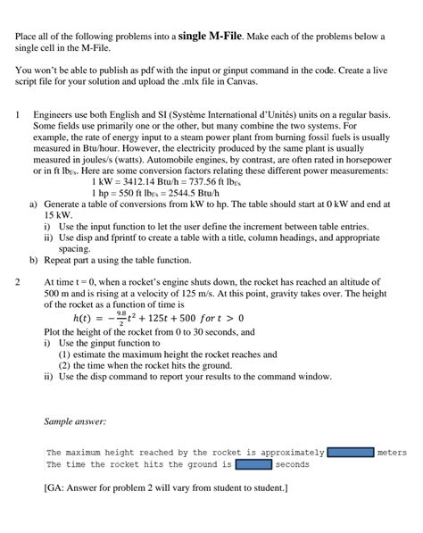 solved please use matlab i only need help with problem 2