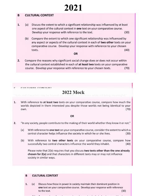 Leaving Cert Comparative Exam Questions Pdf