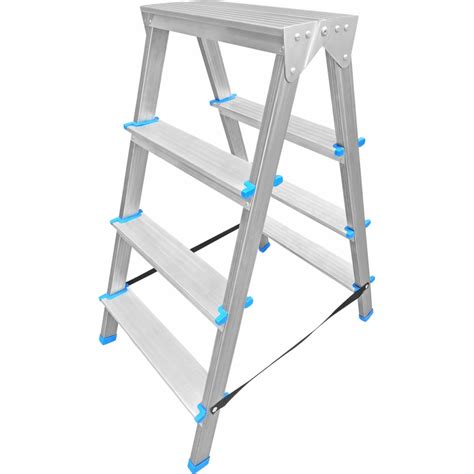 Комбинированная двухсторонняя стремянка LadderBel 4 ступени STR2-ST-4 ...