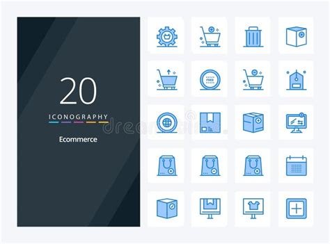 20 Ecommerce Blue Color Icon For Presentation Stock Vector Illustration Of Line Recycle