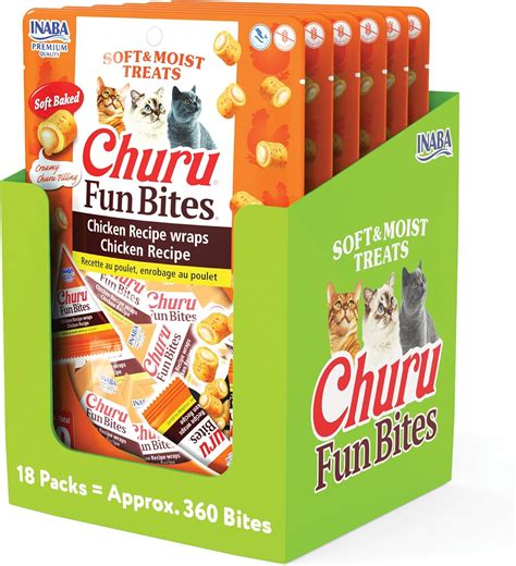 Inaba Churu Fun Bites For Cats Soft And Chewy Baked Chicken