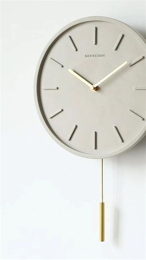 Minimalist Light Gray Wall Clock
