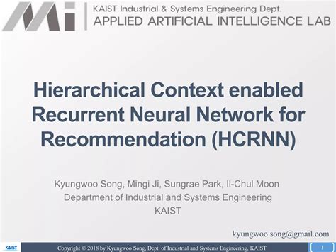 Hierarchical Context Enabled Recurrent Neural Network For Recommendation Ppt