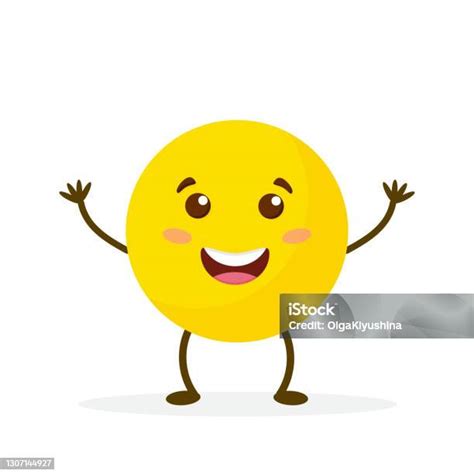 해피 서클 만화 디자인 가와이이 표현 귀여운 캐릭터 재미와 이모티콘 테마 벡터 일러스트 벡터 일러스트레이션 가공의 인물에 대한 스톡 벡터 아트 및 기타 이미지 Istock