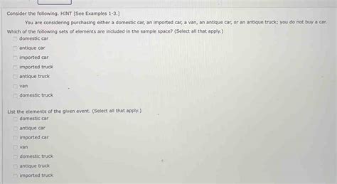 Solved Consider The Following Hint See Examples 1 3 You Are