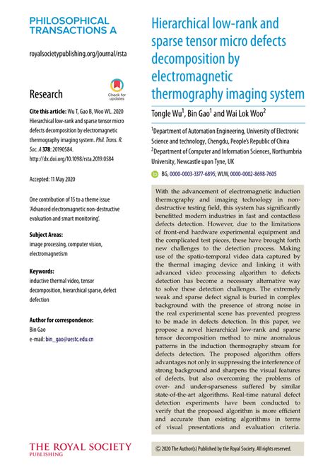 Pdf Hierarchical Low Rank And Sparse Tensor Micro Defects