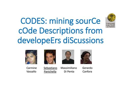 Codes Mining Source Code Descriptions From Developeers Discussions
