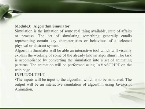 Secure Visual Algorithm Simulator Ppt