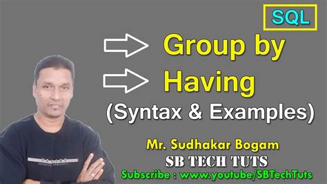 Group By Clause And Having Clause In Sql Group By And Having Clauses In Sql Dbms Sql