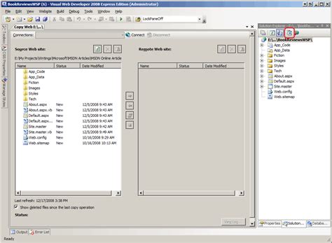 Deploying Your Site Using Visual Studio Vb Microsoft Learn