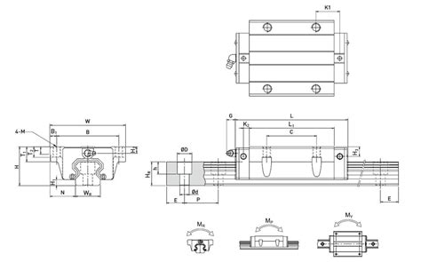 Linear Guideways 1500 Mm Linear Rails With 55 Mm Guide Block