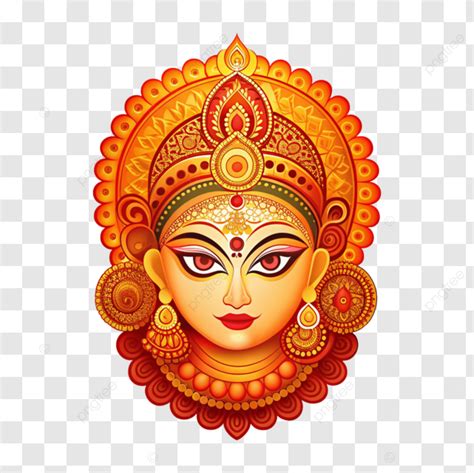 행복한 푸자 카드 배경의 여신 두르가 얼굴 여신 두르가 행복한 두르가 푸자 나브라트리 Png 일러스트 및 이미지 에 대한 무료 다운로드 Pngtree