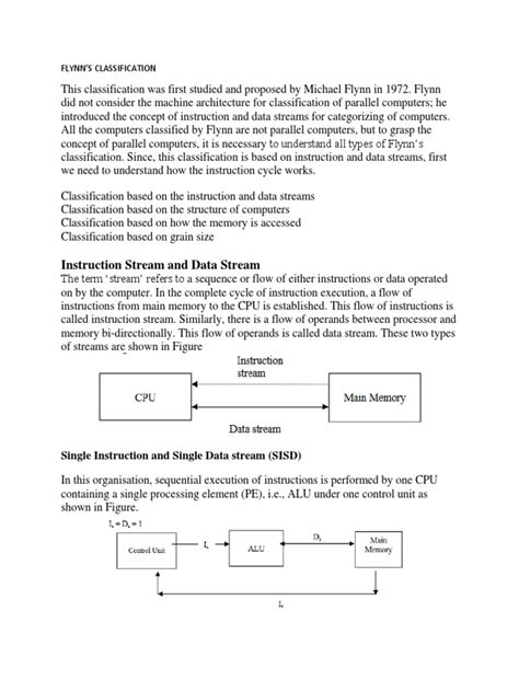 instruction stream and data stream flynn s classification pdf parallel computing central