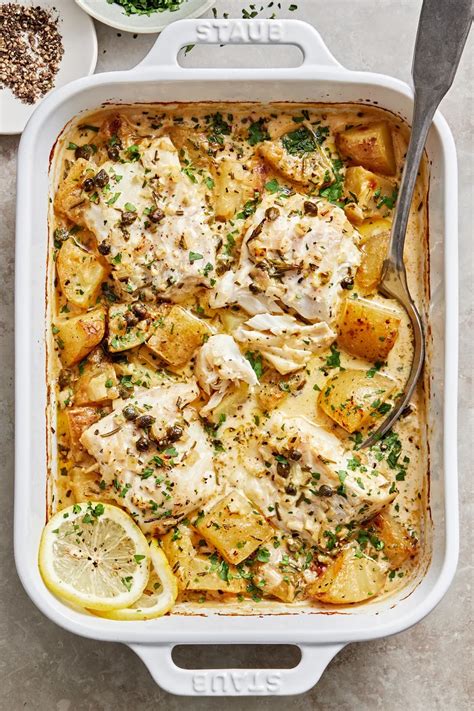 Cod And Potatoes In Rosemary Cream Sauce The Modern Proper