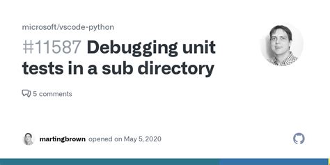 debugging unit tests in a sub directory · issue 11587 · microsoft