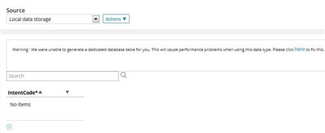 DataType Local Data Storage Data Table PRPC 7 1 8 Unable To See