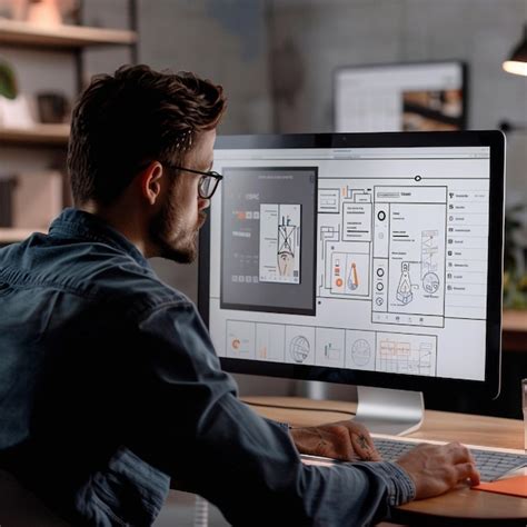 premium photo a designer creating a clickable prototype in a tool