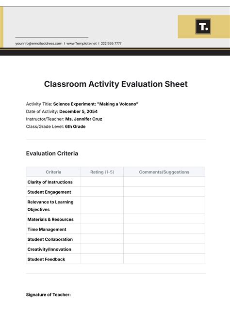 Free Evaluation Sheet Templates Editable And Printable