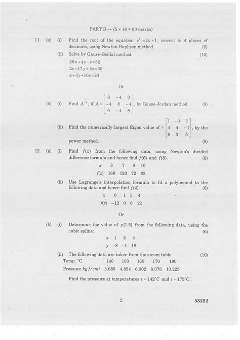 Anna University Me 6459 Numerical Methods For Civil Engineering April May 2019 University